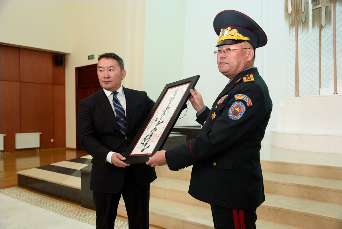 PRESIDENT OF MONGOLIA, AS COMMANDER-IN-CHIEF, DELIVERS SPEECH ON DAY OF ...