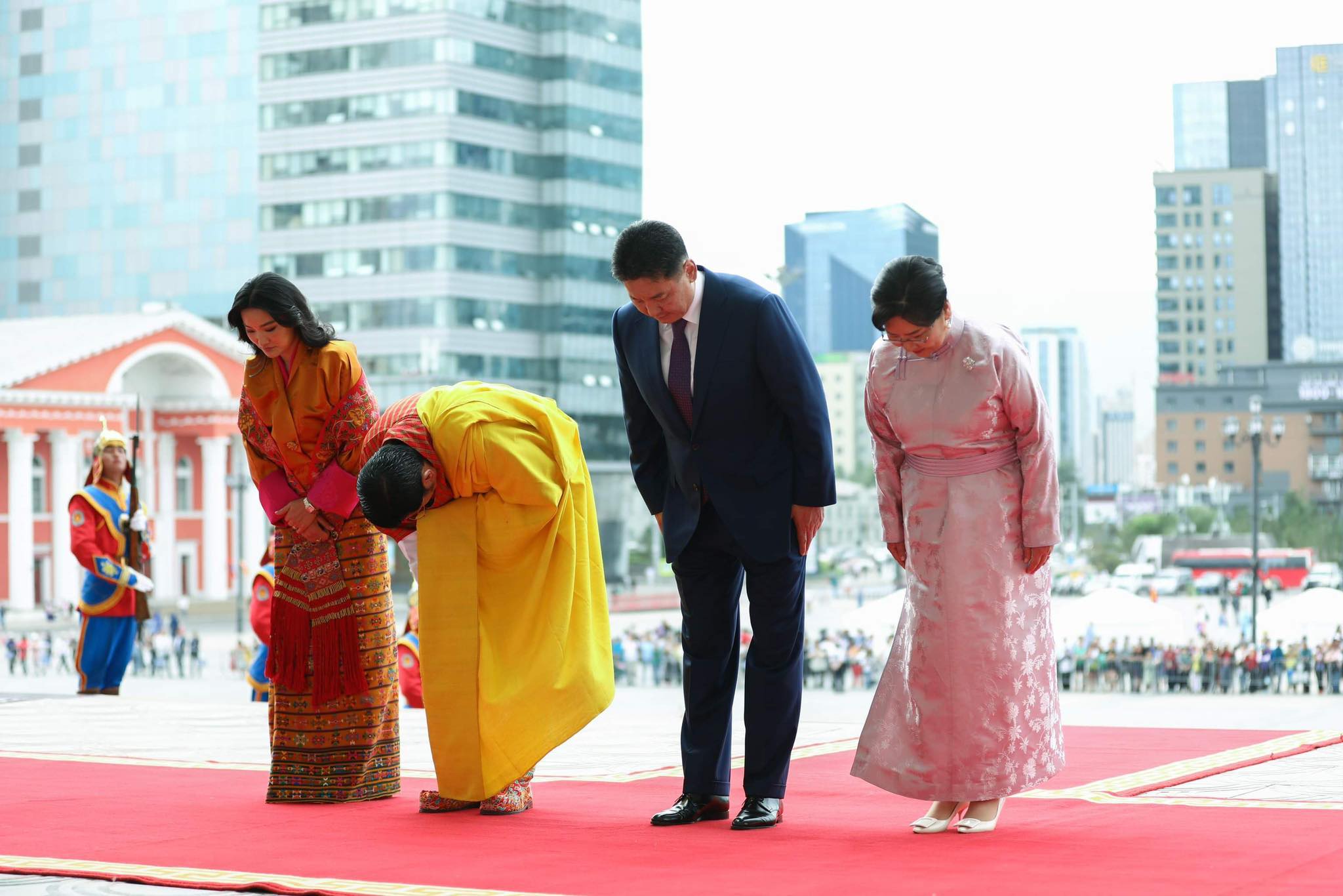 OFFICIAL WELCOMING CEREMONY HELD FOR THE KING AND QUEEN OF BHUTAN ...