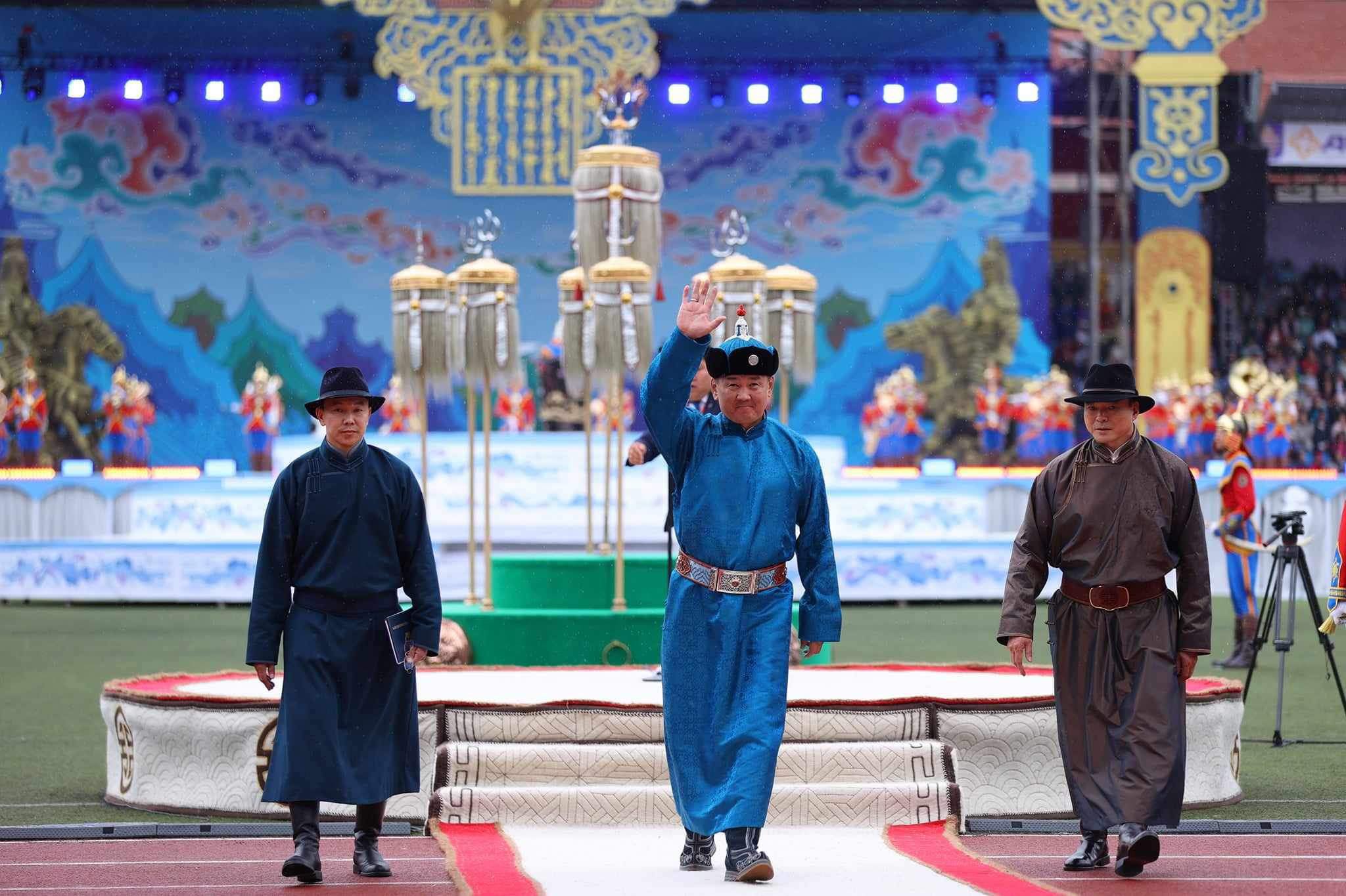 Монгол Улсын Ерөнхийлөгч Ухнаагийн Хүрэлсүх Үндэсний их баяр наадмыг нээж үг хэллээ Монгол