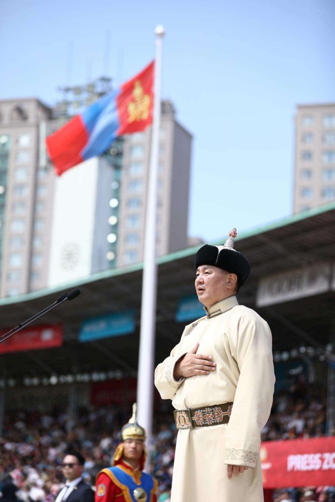 Монгол Улсын Ерөнхийлөгч Ухнаагийн Хүрэлсүх Үндэсний их баяр наадмыг нээж үг хэллээ Isee Mn